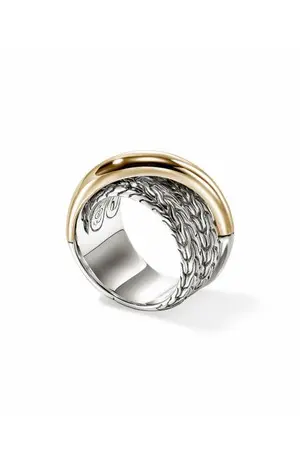 John Hardy Essentials Crossover Ring - Silver/gold