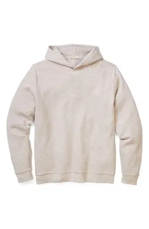 Marine Layer Waffle Knit Hoodie - Oatmeal