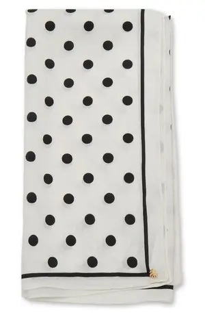 Lele Sadoughi Polka Dot Square Satin Scarf