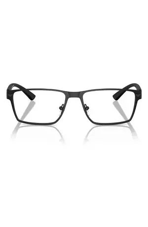 Emporio Armani 55mm Rectangular Eyeglasses - Matte Black/demo Lens