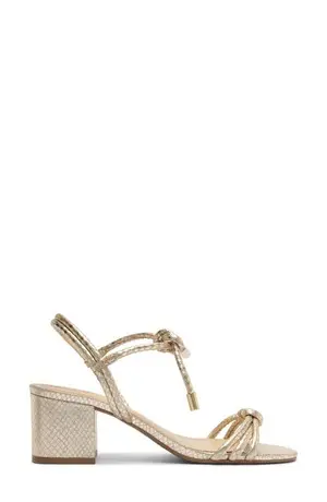 AREZZO Camila Mid Heel Tie Sandal - Platino