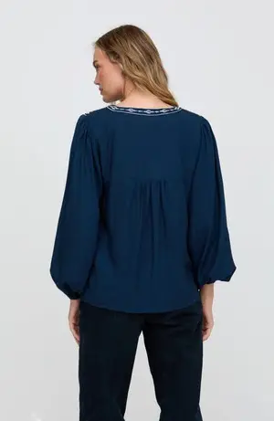RAFFYA Baez Billowy Sleeve Blouse