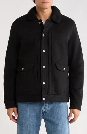 Bp. Fleece Lined Cotton Twill Ledger Jacket