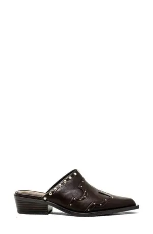 SHU SHOP Thalia Studded Mule - Brown