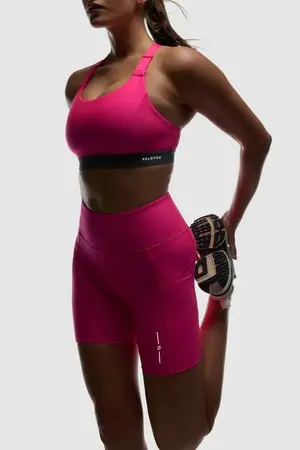 PELOTON Performance Pocket Run Short - Hot Pink