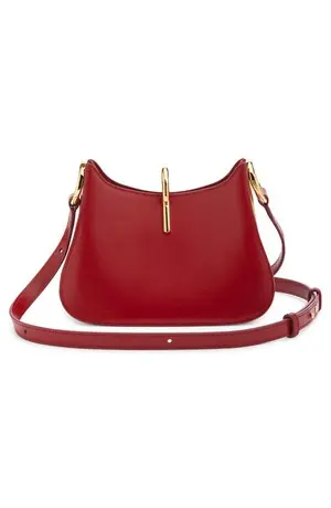 Rabanne Small Ring Leather Shoulder Bag - Red