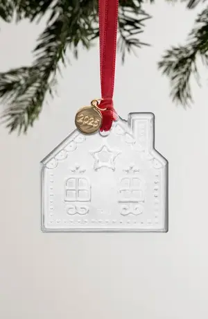 ORREFORS Gingerbread House 2025 Annual Holiday Ornament