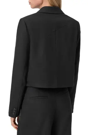 ALLSAINTS Noa Wool Blend Crop Tuxedo Blazer