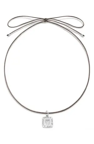 Monica Vinader Love Token Cord Necklace - Sterling Silver