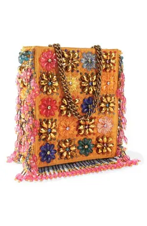 Kurt Geiger Mini Beaded Tote - Yellow Multi