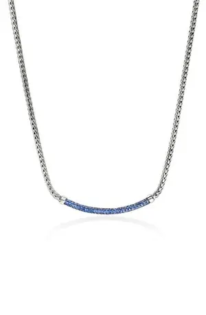 John Hardy Essentials Necklace - Silver/blue Sapphire
