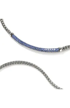John Hardy Essentials Necklace - Silver/blue Sapphire