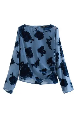 NEXT Flocked Mesh Top - Blue