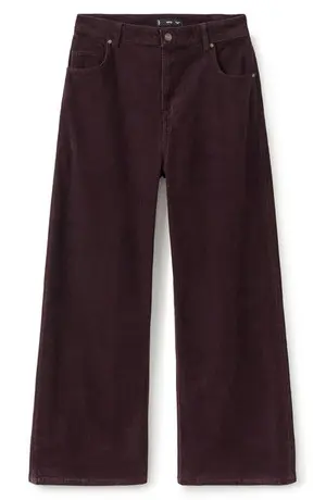 Mango Wide-leg Corduroy Pants - Wine
