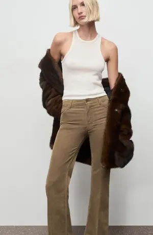 Mango Bootcut Corduroy Pants