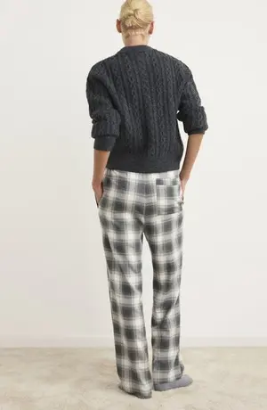 Mango Plaid Flannel Pajama Pants