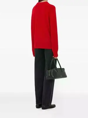 Loulou De Saison Drop Shoulder Ribbed Sweater - Red