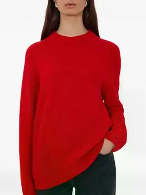 Loulou De Saison Drop Shoulder Ribbed Sweater - Red