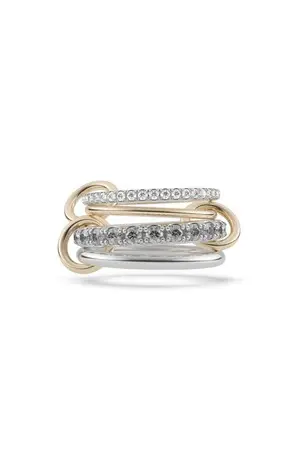 SPINELLI KILCOLLIN Arla Linked Diamond Rings - Silver