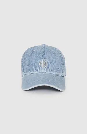 ANINE BING Jeremy Baseball Cap - Ab/bleached Blue Denim