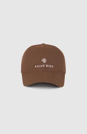 ANINE BING Jeremy Baseball Cap Dark Camel