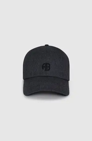 ANINE BING Jeremy Baseball Cap Dark Heather Grey