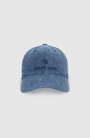 ANINE BING Jeremy Baseball Cap Shadow Blue