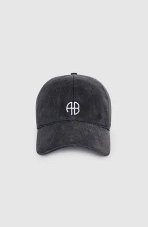 ANINE BING Jeremy Baseball Cap - Washed Smoke Grey