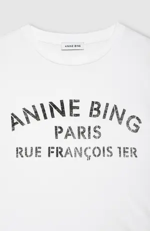 ANINE BING Cohen Tee T-shirt - Ivory
