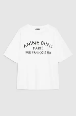 ANINE BING Cohen Tee T-shirt - Ivory