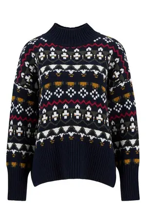 Barbour Larisa Fair Isle Wool & Cotton Blend Sweater