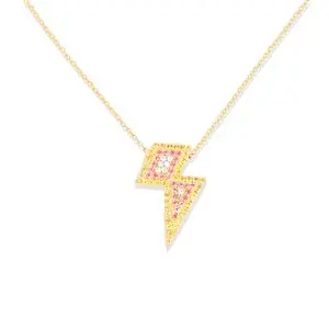 CAMPBELL + CHARLOTTE Juju Lightning Bolt Charm Necklace - Gold