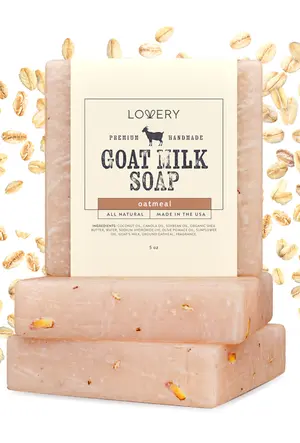 LOVERY Handmade Goat Milk Soap Made - 3 Pack