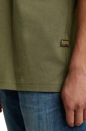 G-star Raw Felt Logo Organic Cotton Graphic T-shirt - Shadow Olive