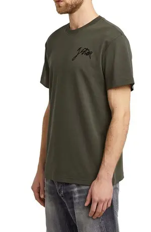 G-star Raw Script Organic Cotton Graphic T-shirt - Asfalt