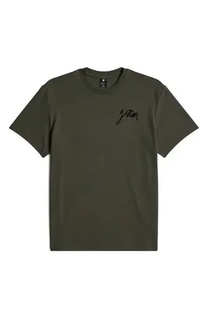 G-star Raw Script Organic Cotton Graphic T-shirt - Asfalt