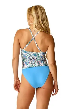 Carve Designs Serenity Compression Tankini - Cloud Multifloral