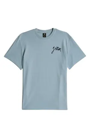 G-star Raw Script Organic Cotton Graphic T-shirt - Ash Blue