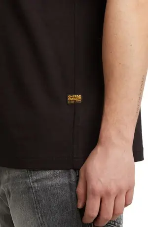 G-star Raw Felt Logo Organic Cotton T-shirt - Dark Black