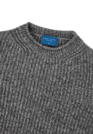 Robert Talbott Spencer Cashmere Blend Rollneck Sweater - Grey Melange