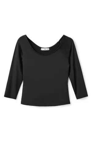 Mango Three-quarter Sleeve Top