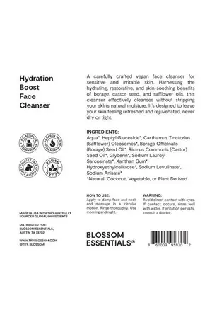 BLOSSOM ESSENTIALS Hydration Boost Face Cleanser - None