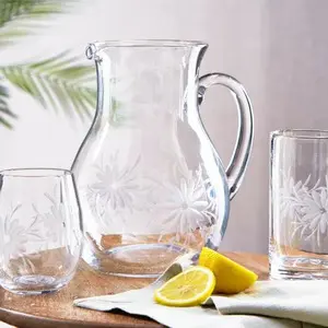 TAG Fleur Etched Stemless Wine Glasses For Events And Parties