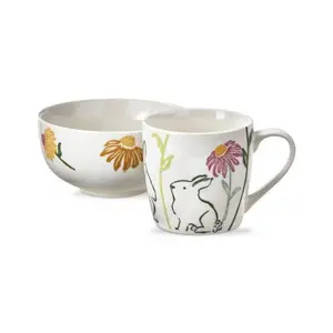 TAG Easter Bunny Mug And Bowl Setcolorful Bone China Drinkware - Multicolored
