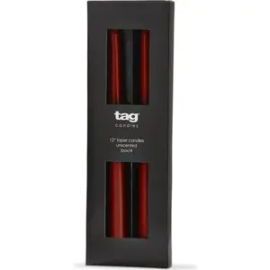 TAG Color Studio Traditional Taper Unscented Candle Set Of 4 - Orange