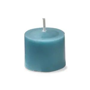 TAG Color Studio Teal Votive Candles Set Of 12 Smokeless Wax - Blue