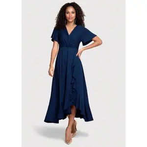 ALIE STREET LONDON Waterfall Dress - Navy
