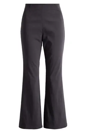 NIC+ZOE Berkeley Wonderstretch Slim Ankle Flare Pants - Charcoal