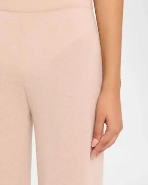 Neiman Marcus Cashmere Straight-leg Pants - Quartz
