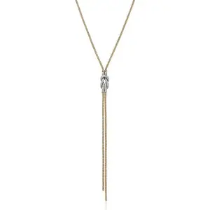 John Hardy John Hardy Diamond Knot Y-Necklace Gold